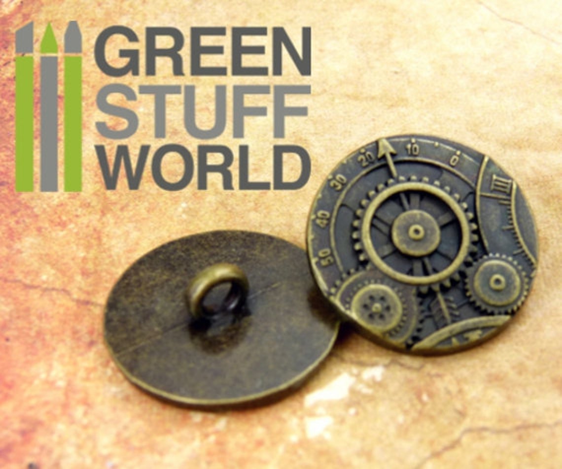 8x Steampunk Buttons GEARS MECHANISM Bronze 7/8 - Etsy