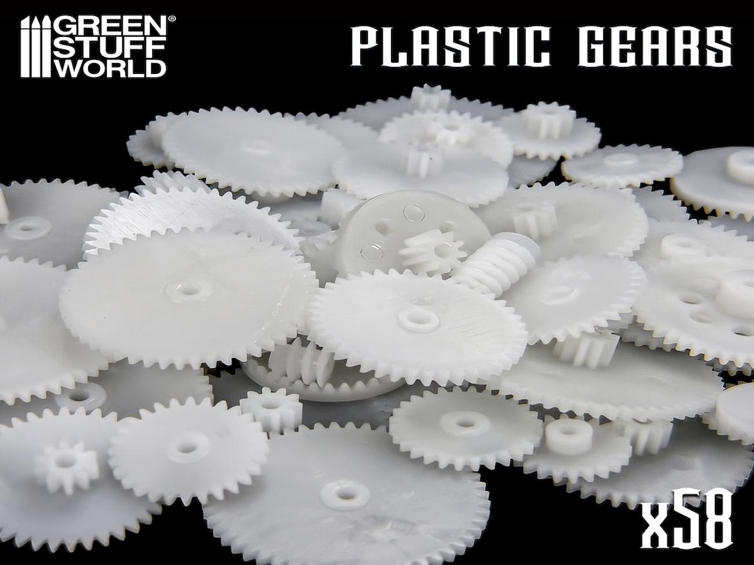58x PLASTIC COGS and GEARS Steampunk - Clock Watch Robot Parts - Diy ...