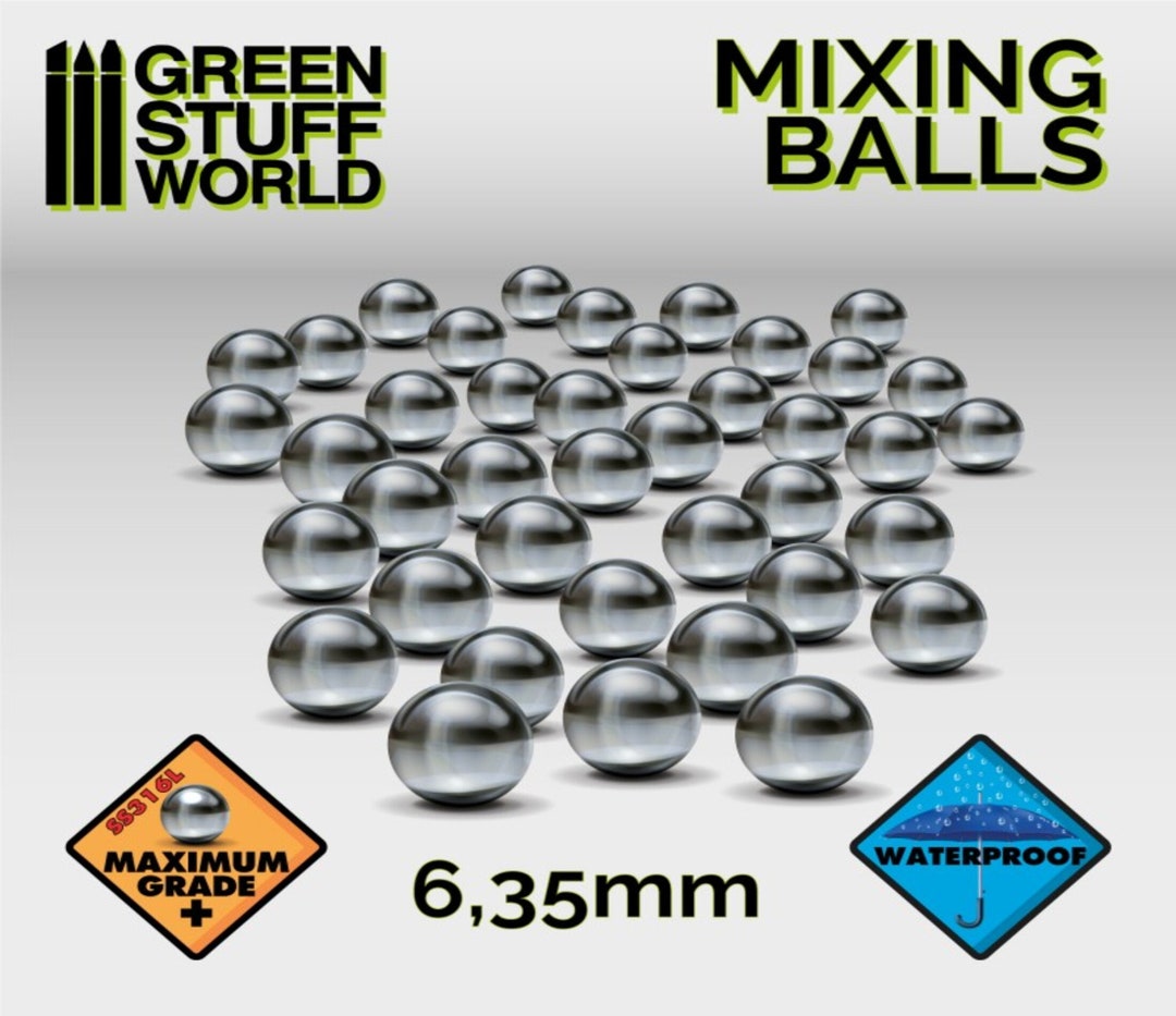 Mixing Stainless Balls 6,35mm - for Paint Pots: Vallejo, Model Color ...