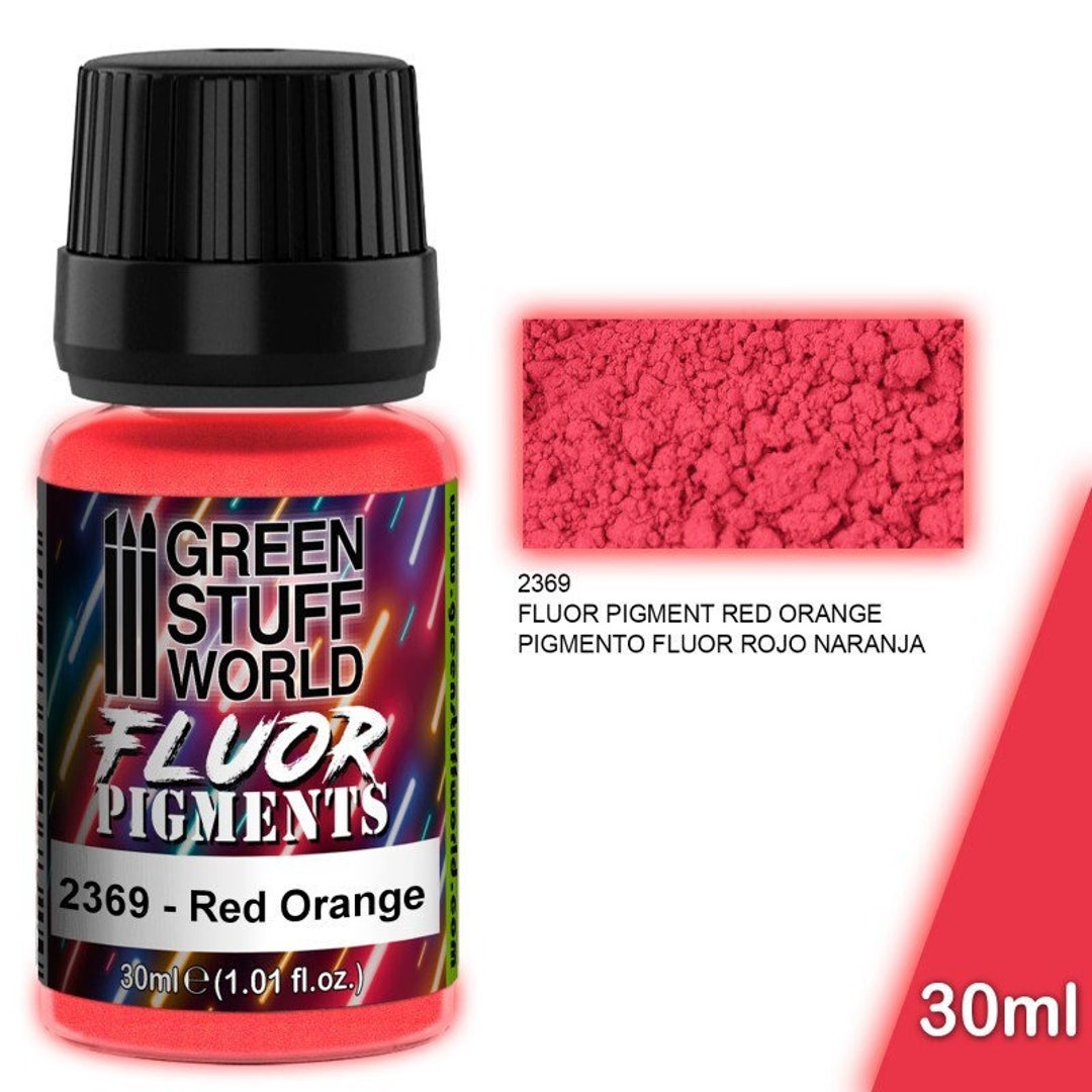 Pigment FLUOR RED ORANGE - Paint Effect Hobby Miniatures Compatible ...