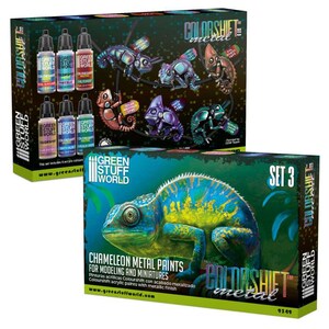Set 3 Chameleon Paints - Brush and Airbrush Acrylic Color Shift Paints ...