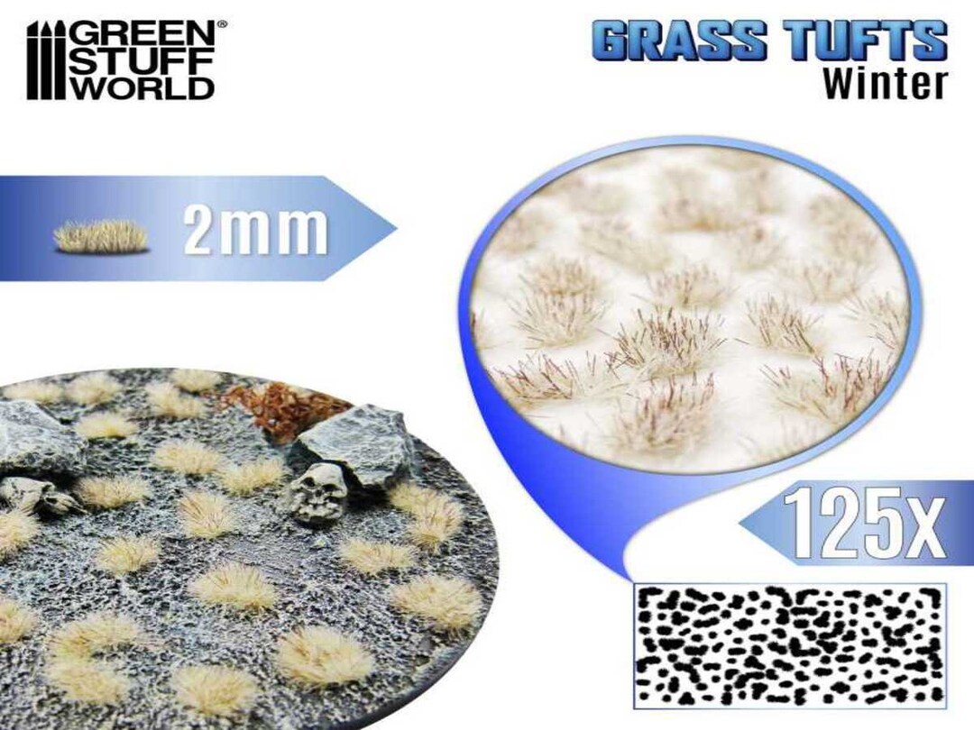 Static Grass Tufts 2 Mm - Winter White - Scenery Miniature Diorama ...