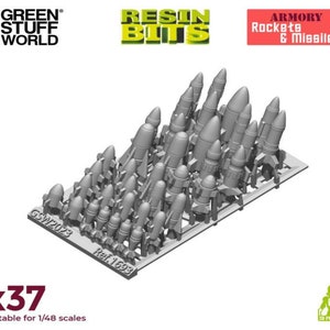 3D Printed Set: Rockets and Missiles - Infinity Wargames Miniature ...