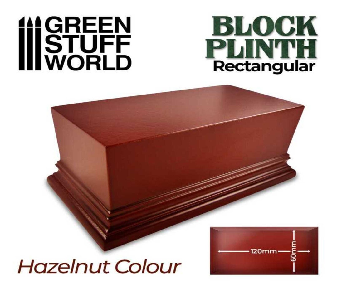 Rectangular Top Display Plinth 12x6cm - Hazelnut Brown - Base Figures ...