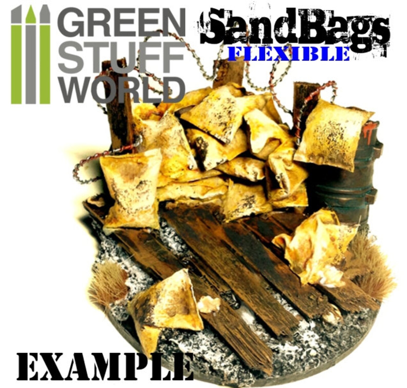 50x Flexible SANDBAGS - Basing Model Sand Bag Tank Armor Compatible ...