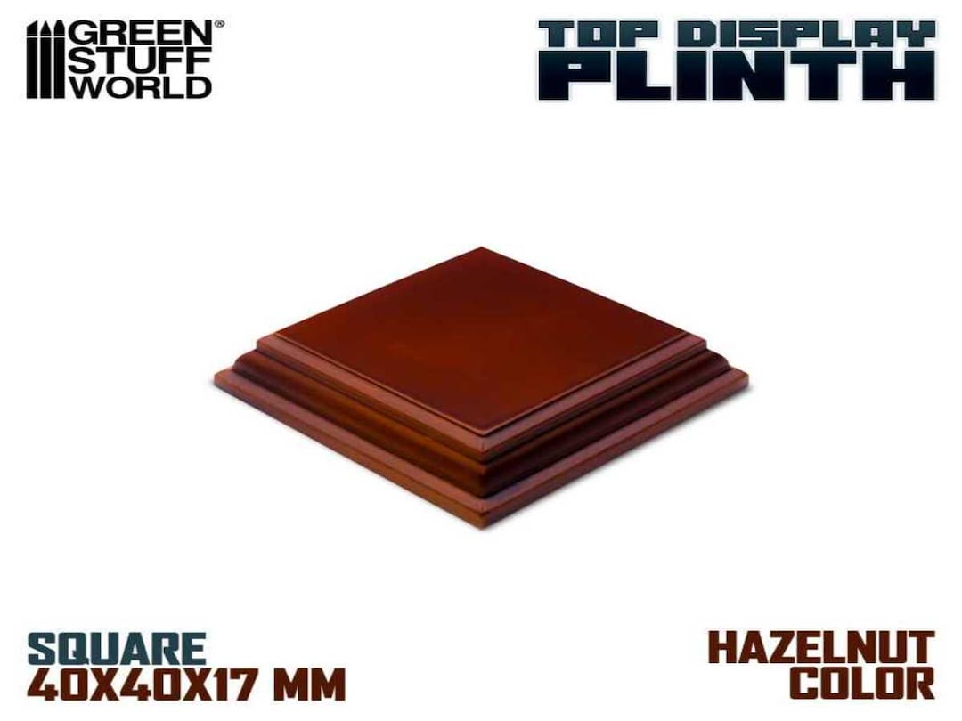 Square Wood Display Bases 4x4 Cm - Hazelnut - Base Figures Miniatures ...