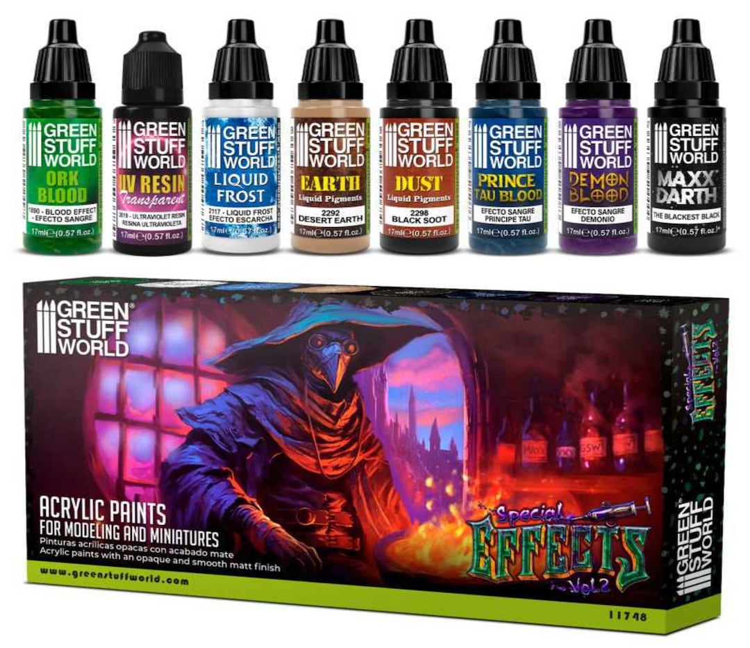 Paint Set - Special Effects Vol. 2 - Brush Airbrush Acrylic Paints ...