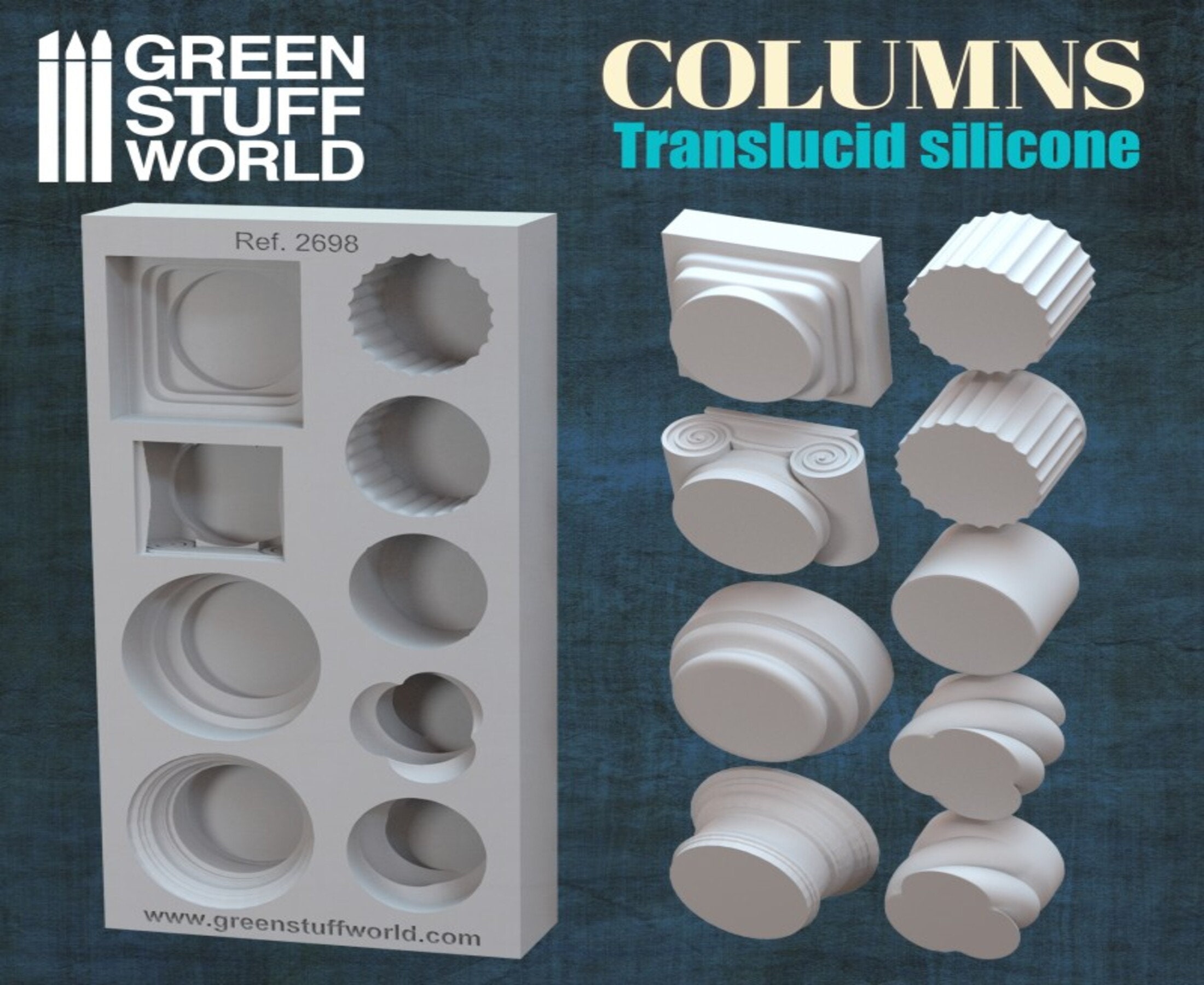 Silicone Molds - Columns - for Resins Wargames Warhammer - Terrain ...