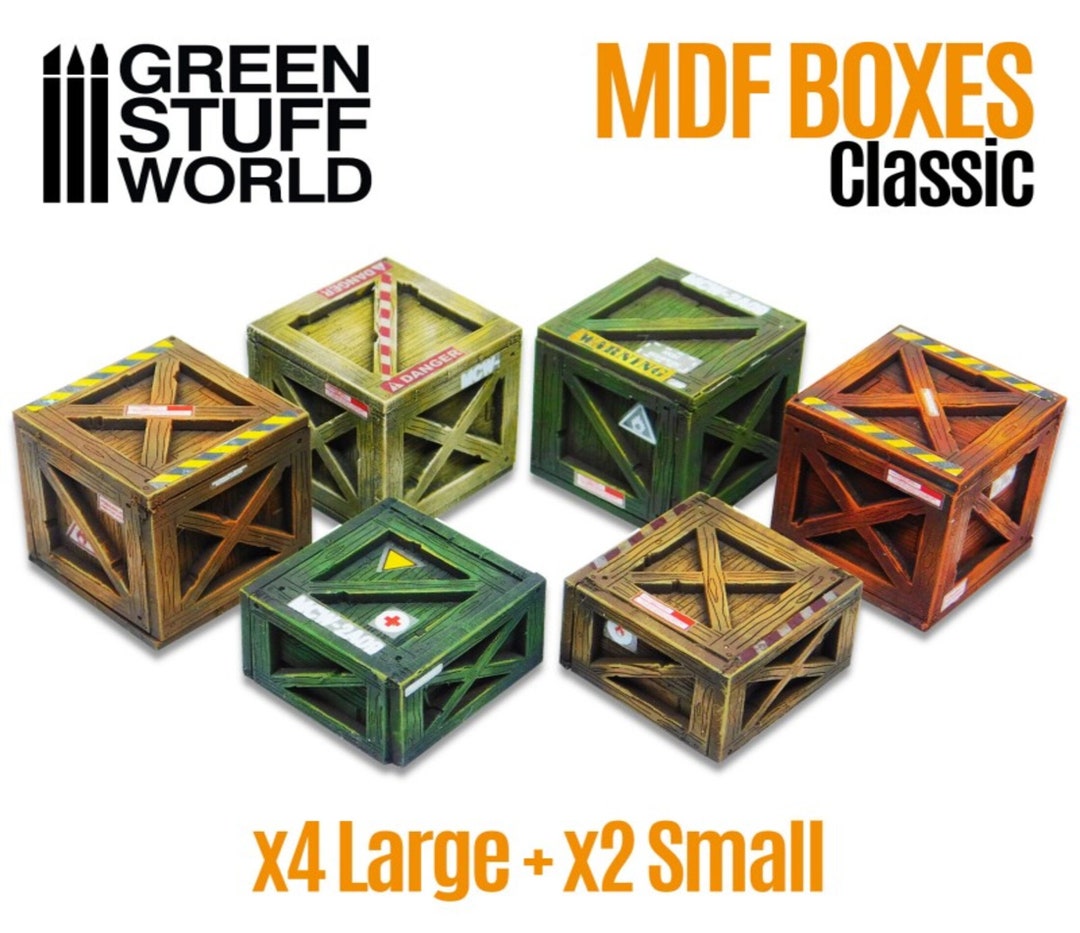 Classic Wood Crates Miniature Mdf Wood Boxes Compatible With Warhammer ...