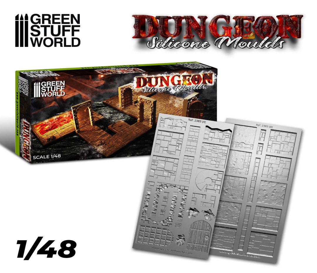 Silicone Moulds - Dungeon - Dnd Wargames Terrain Bases Mat - Doors ...