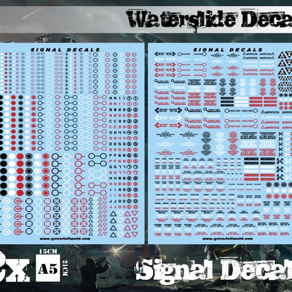 Water Slide Decals for Miniatures - Etsy