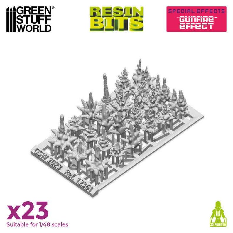 3D Printed Set - Gunfire Effect - Muzzle Flashes Wargaming Wargames ...