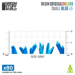 BLUE Resin Crystals for Miniature Bases Wargames Model Scenery ...