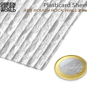 ABS Embossed Plasticard - ROUGH ROCK Wall - Dressed Stones Bricks ...