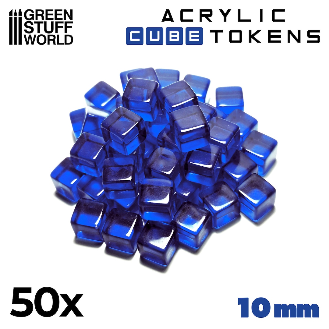 Cube Tokens 10mm - BLUE - Markers, Resources, Materials - Tabletop ...