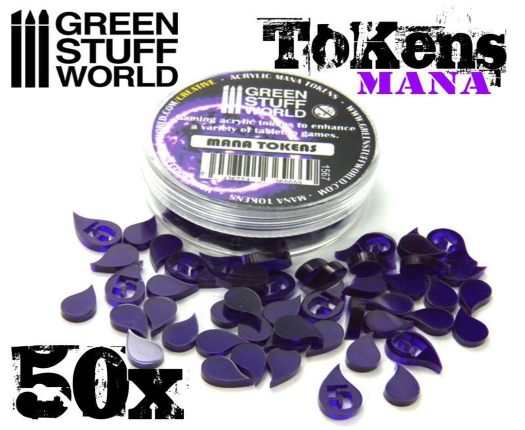 Mana Tokens - Drop - Markers Tabletop Card Board Games - Magic Vampire ...