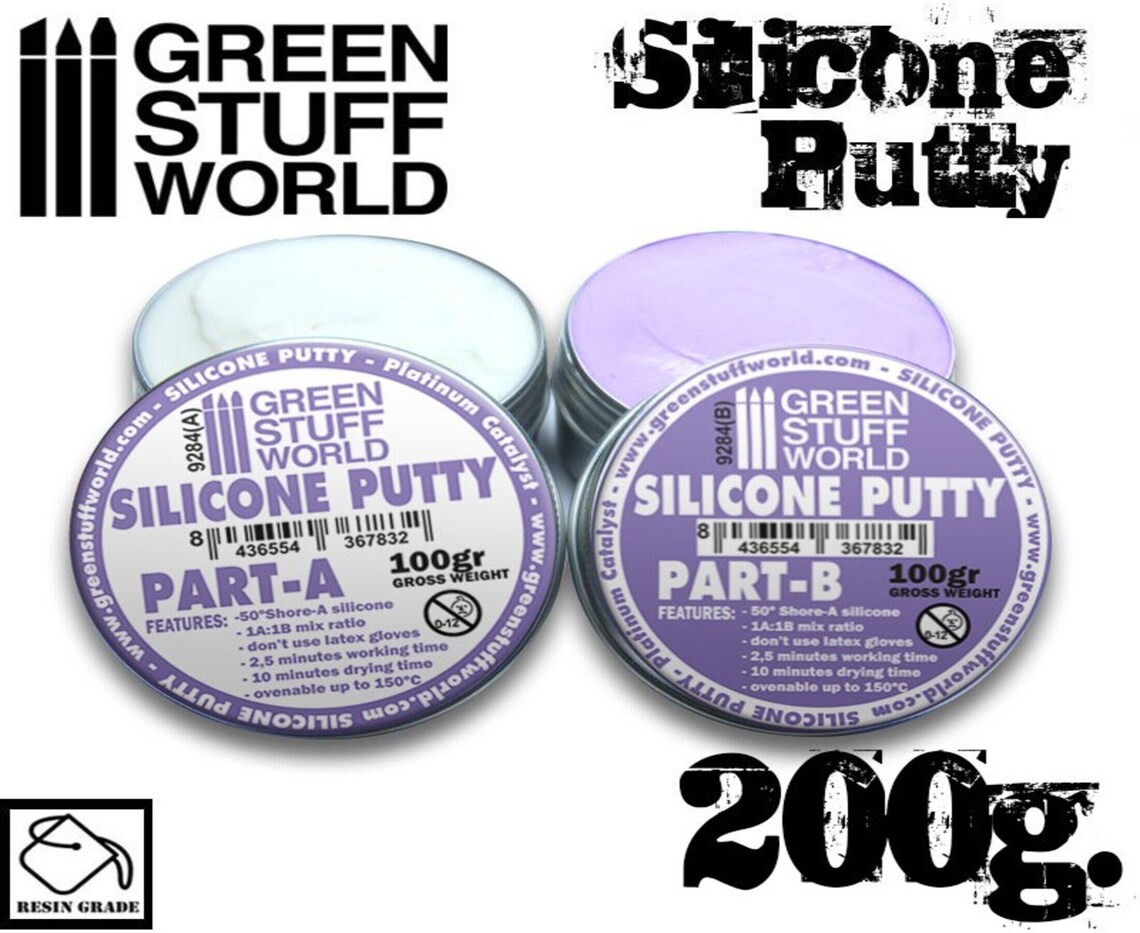 Violet Silicone Putty 200gr - Resin Putty Modelling Craft Molds for ...