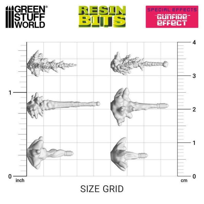 3D Printed Set - Gunfire Effect - Muzzle Flashes Wargaming Wargames ...
