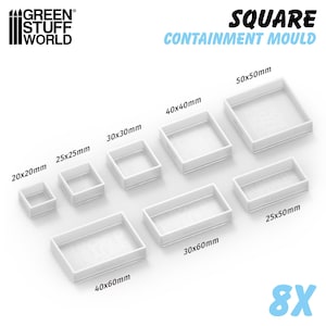 5x Containment Moulds for Bases Square for Bases Compatible With ...