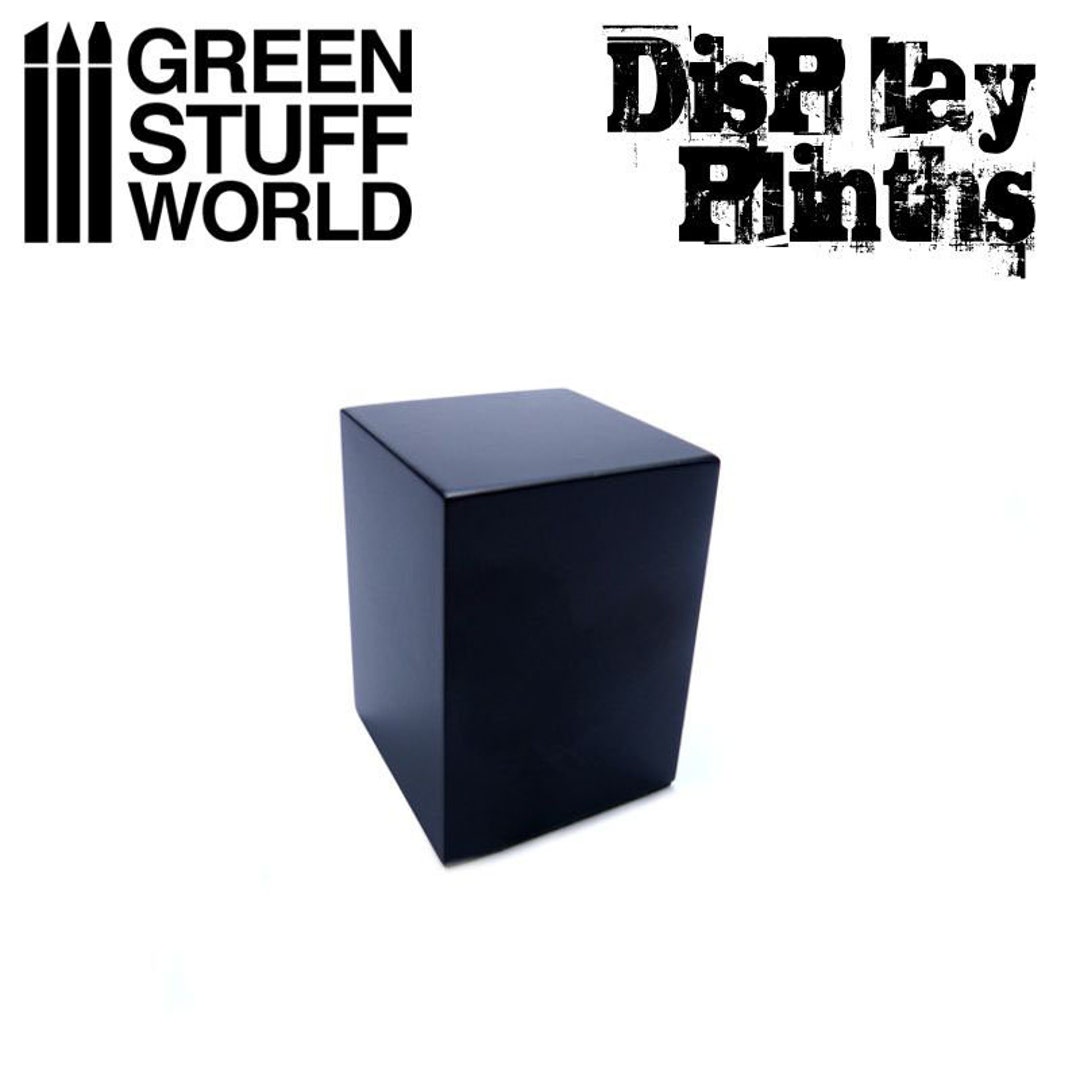 DISPLAY BLOCK 4x4 Cm BLACK - Base Figures Miniatures Scenery Exhibition ...
