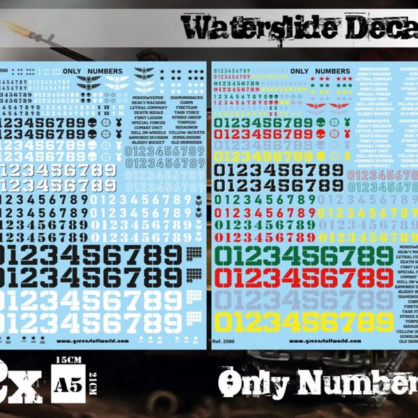 2 Numbers Decals - Etsy UK