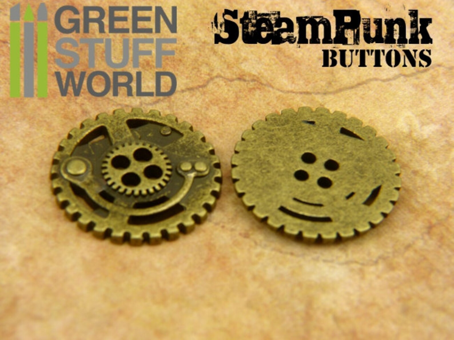 8x Steampunk Buttons SPROCKET GEARS Antique Gold 7/8 - Etsy