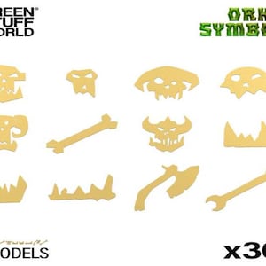 Ork Runes and Symbols Brass Photo Etched Compatible With Dioramas ...