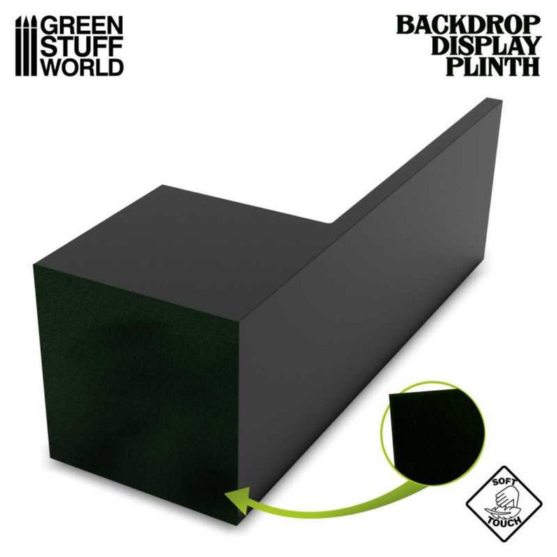 Straight Backdrop Display Plinth 6x6x6cm Black - Base Figures ...
