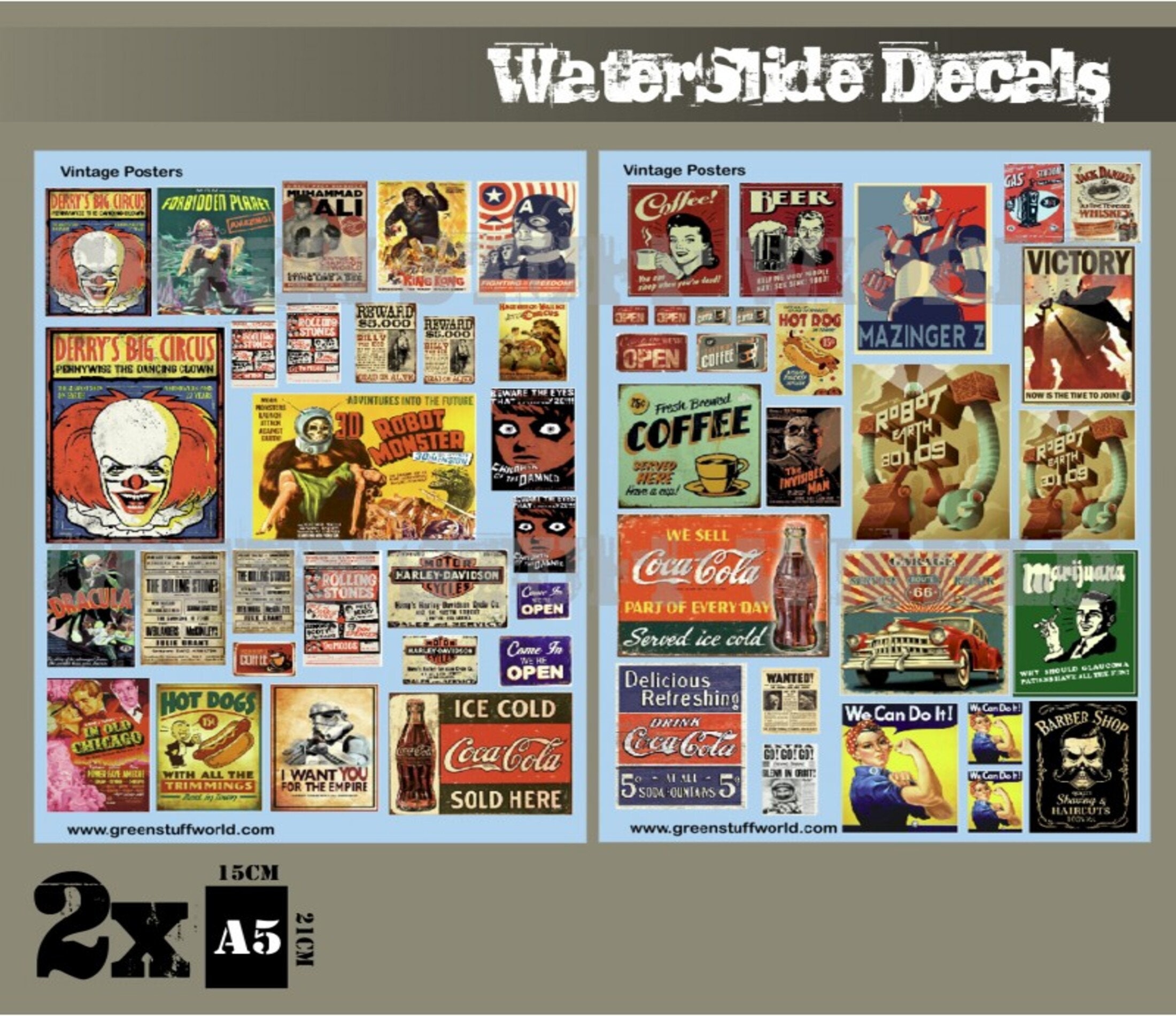 Waterslide Decals - Vintage Posters - Water Slide Decals for Modeling ...