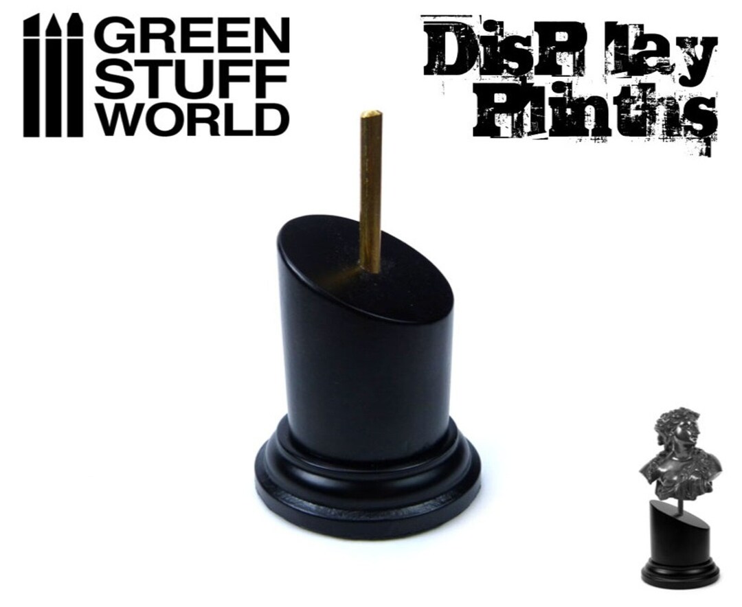 Round Tapered BUST PLINTH 3.5x3.5cm Black - Base Figures Scenery ...