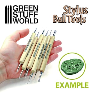 8x Outils Dotting STYLOS Stylus avec boules pour sculpture, modelage ...