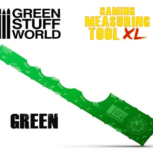 Gaming Measuring Tool - Green 12 Inches - Wargames Ruler Laser Cut ...