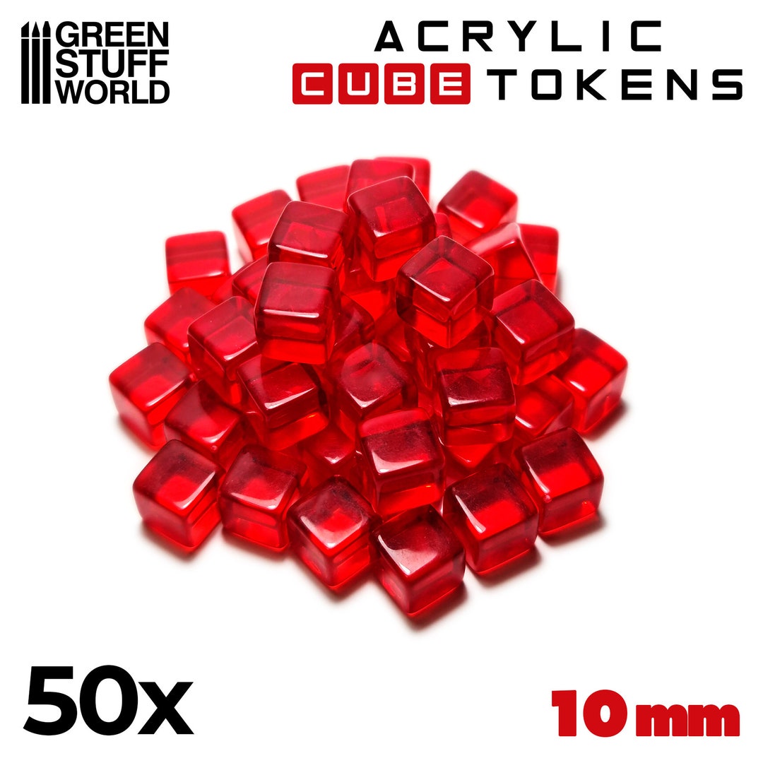 Cube Tokens 10mm - RED - Markers, Resources, Materials - Tabletop ...