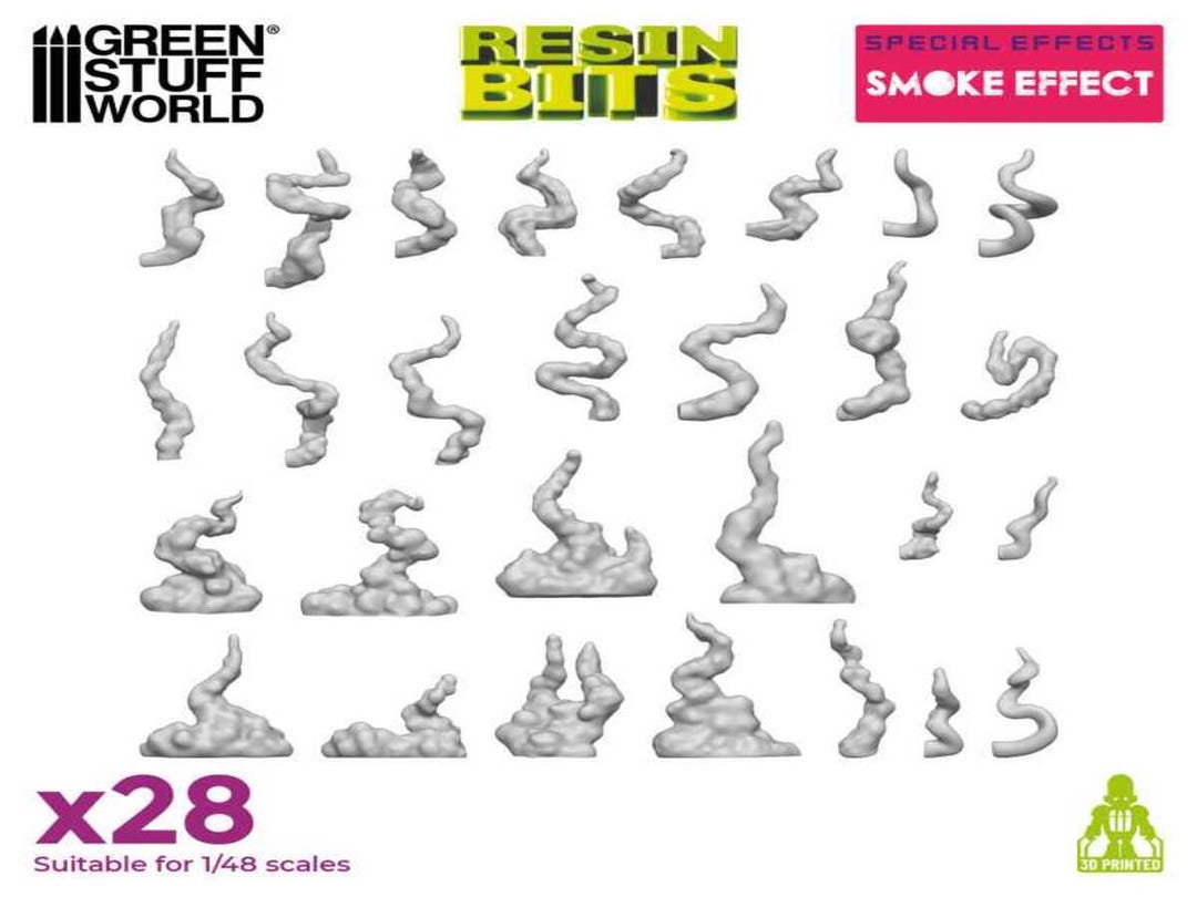 3D Printed Set - Smoke Effect - Wargames Resin Bits Special Effects ...
