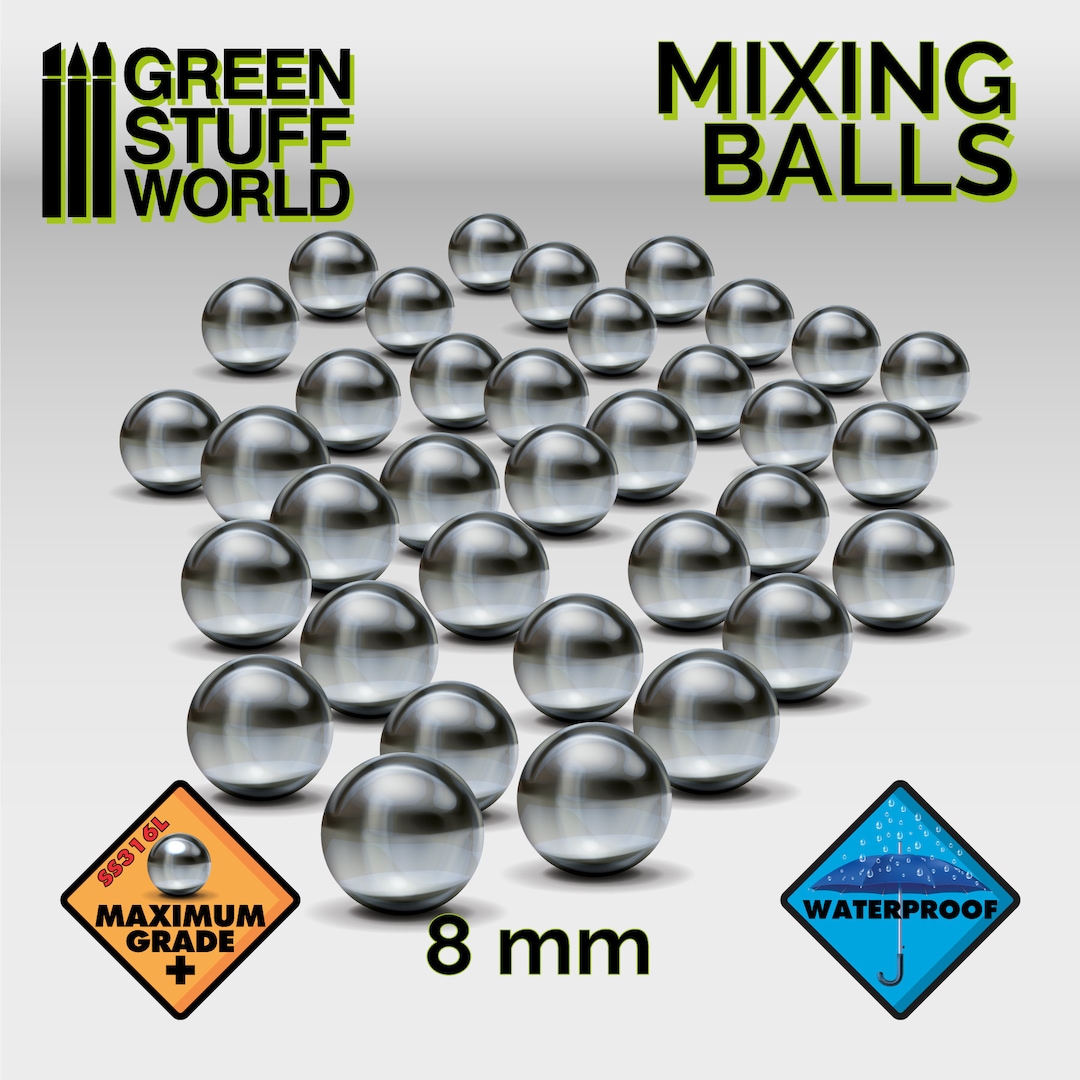 Mixing Stainless Balls 8 Mm - for Paint Pots: Vallejo, Model Color ...