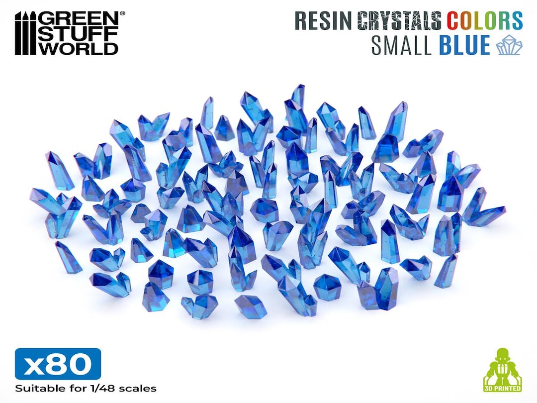 BLUE Resin Crystals - for Miniature Bases Wargames Model Scenery ...