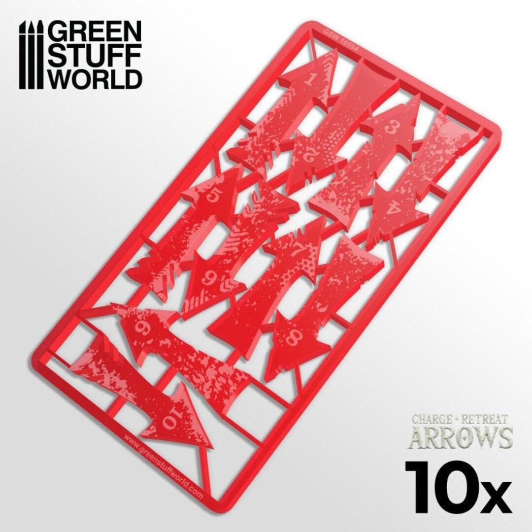 Charge and Retreat Arrows - Red - Boardgame Tokens Compatible With ...
