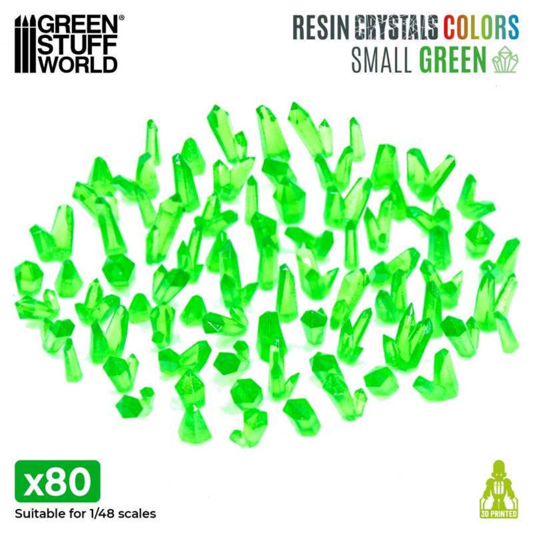Small GREEN Resin Crystals - Compatible With Wargames Wargaming ...