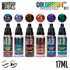 Set 3 Chameleon Paints - Brush and Airbrush Acrylic Color Shift Paints ...