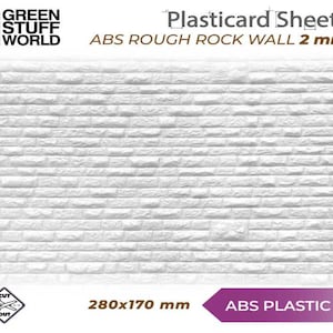 ABS Embossed Plasticard - ROUGH ROCK Wall - Dressed Stones Bricks ...
