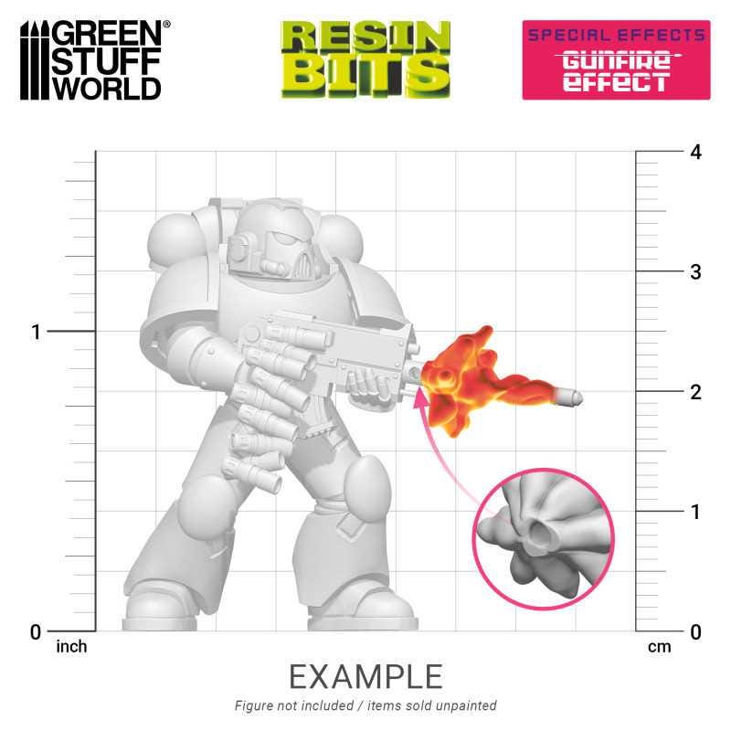 3D Printed Set - Gunfire Effect - Muzzle Flashes Wargaming Wargames ...
