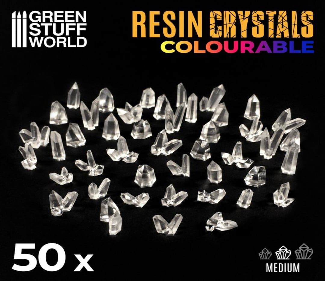 CLEAR Resin Crystals Medium Compatible With Warhammer Miniature Bases ...