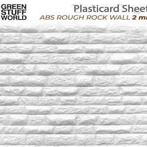ABS Embossed Plasticard - ROUGH ROCK Wall - Dressed Stones Bricks ...