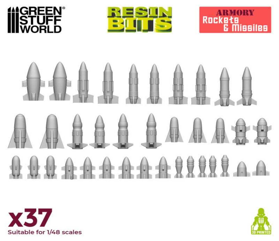 3D Printed Set: Rockets and Missiles - Infinity Wargames Miniature ...