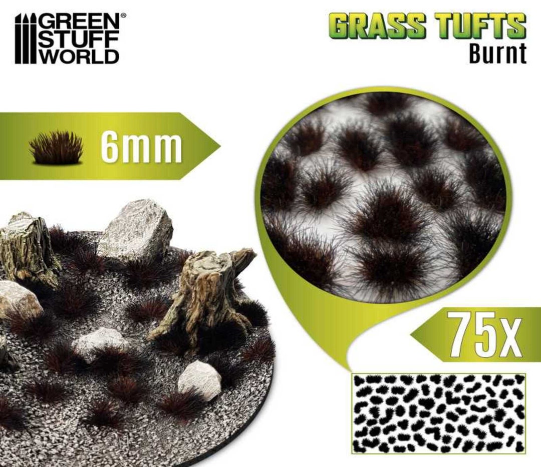 Static Grass Tufts 6 Mm - Burnt Brown - for Dioramas Miniature Bases ...