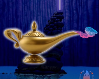 Aladdin Inspired Magic Genie Lamp Prop | 3D Printed Gold Theatrical ...