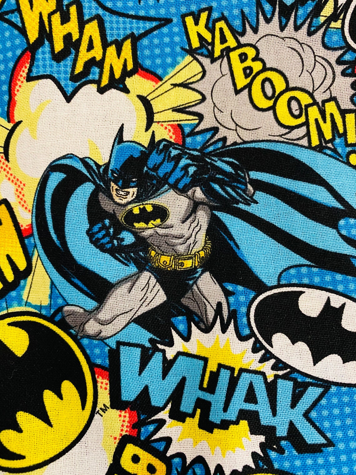 100% Cotton NEW Batman Blast DC Comics Camelot Mask Kaboom Whak Wham ...