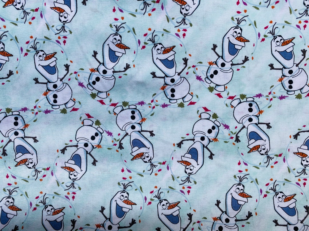 100% Cotton Olaf Leaves Mask Disney Fabric Frozen 2 Snowman Elsa Anna ...