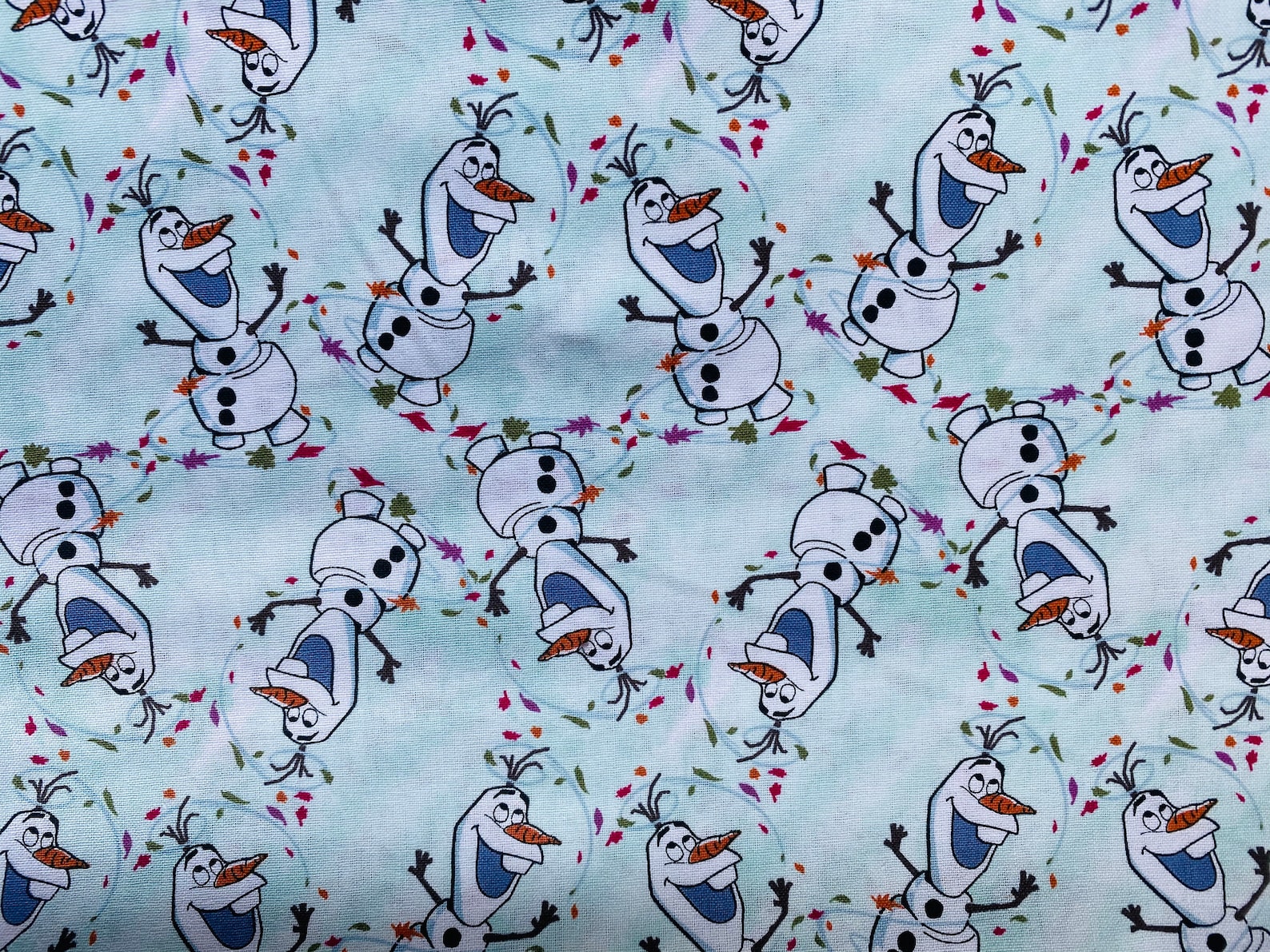100% Cotton Olaf Leaves Mask Disney Fabric Frozen 2 Snowman - Etsy