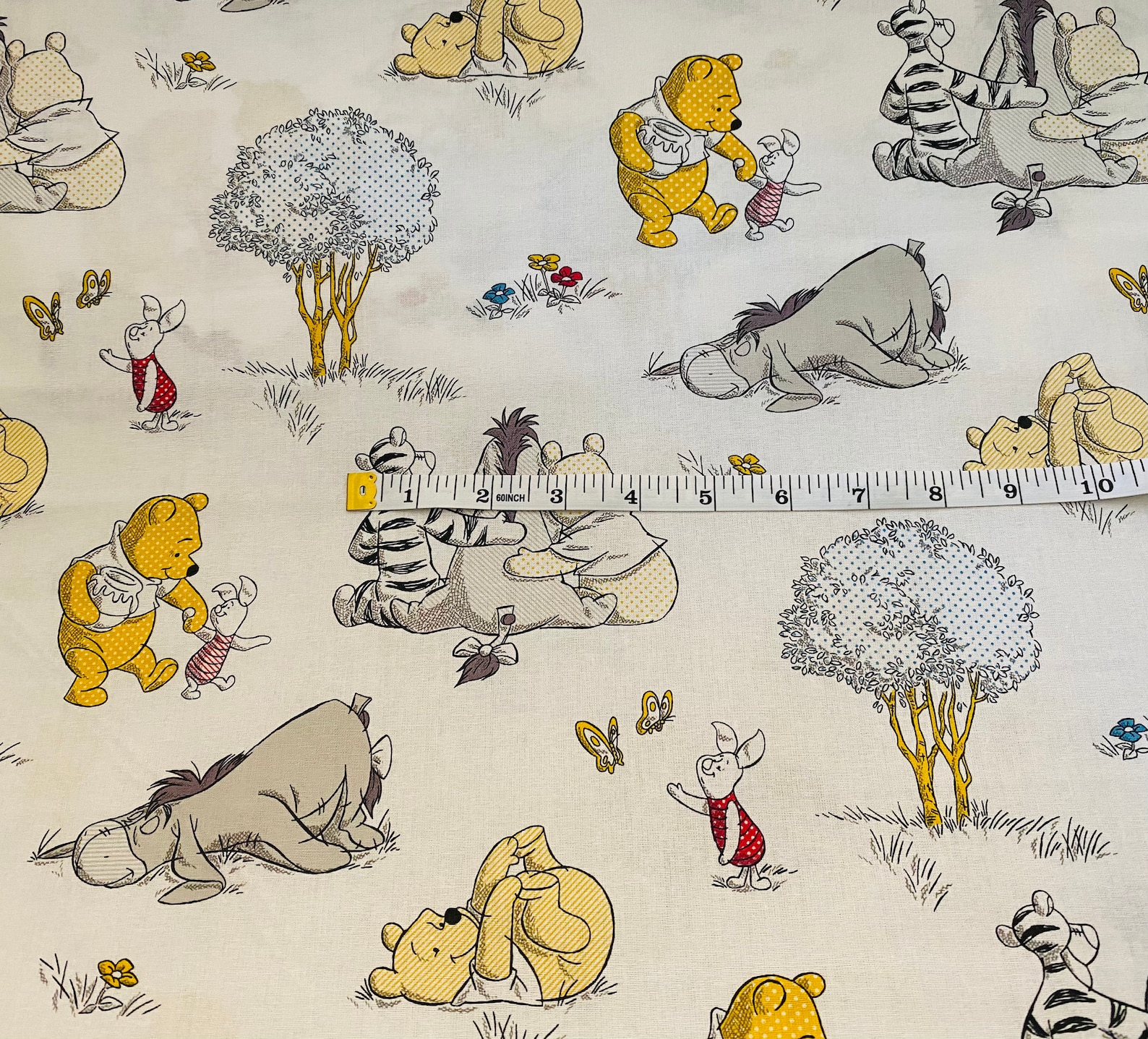 100% Cotton Fabric Winnie the Pooh Togetherish Sort of Day - Etsy
